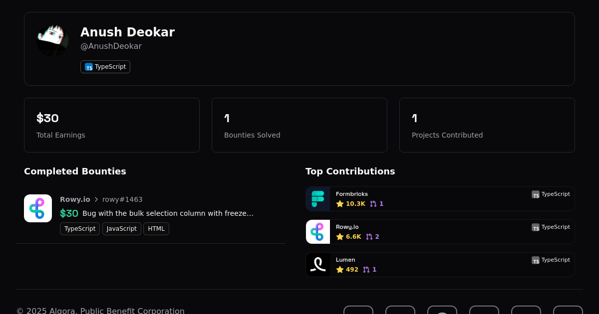 Anush Deokar | Algora