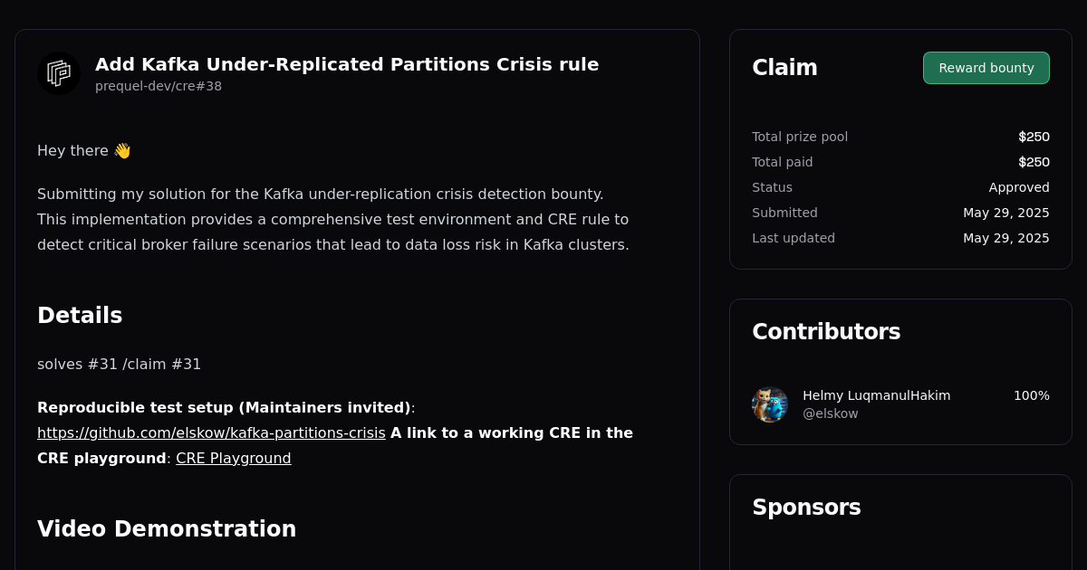 Add Kafka Under-Replicated Partitions Crisis rule | Algora
