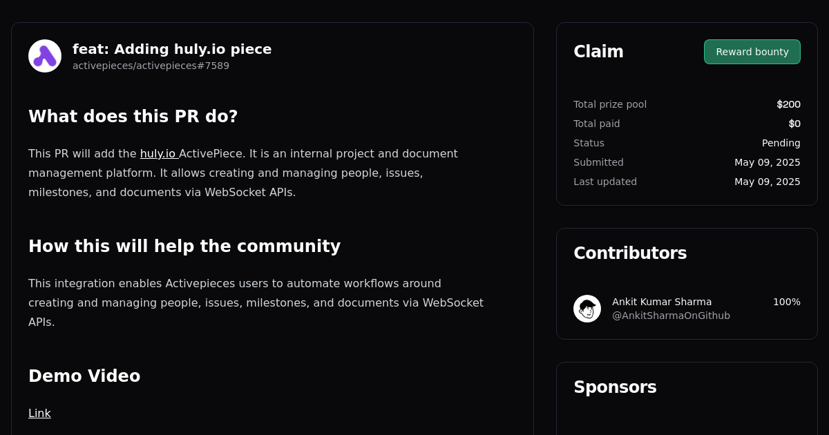 feat: Adding huly.io piece | Algora