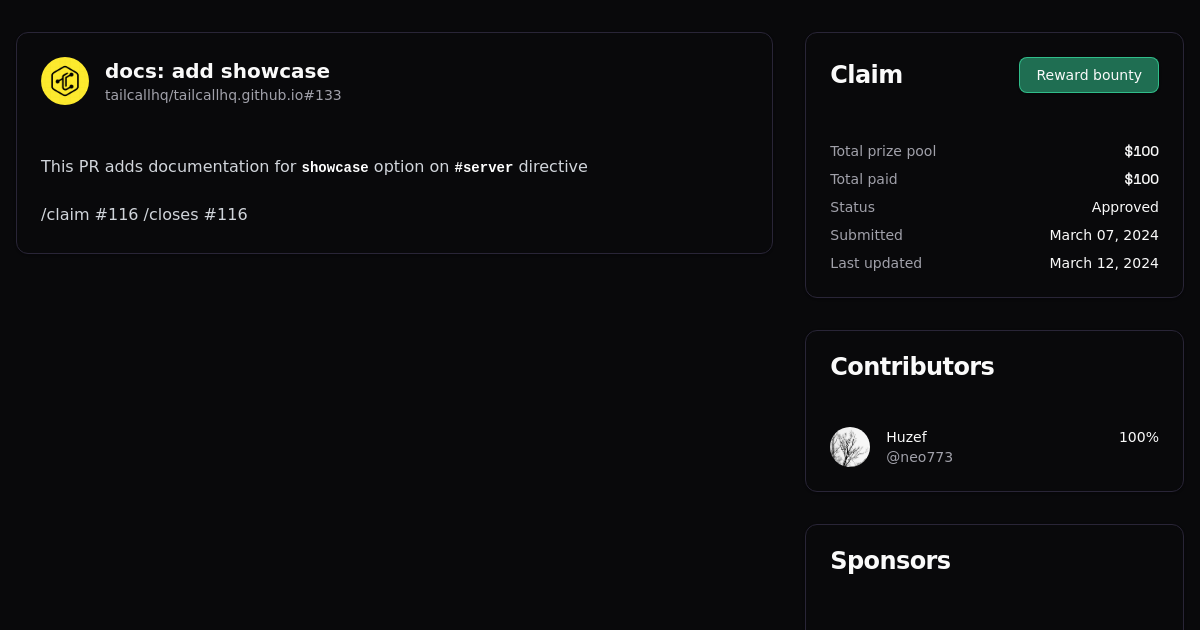 docs: add showcase | Algora