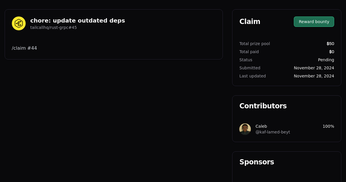 chore: update outdated deps | Algora