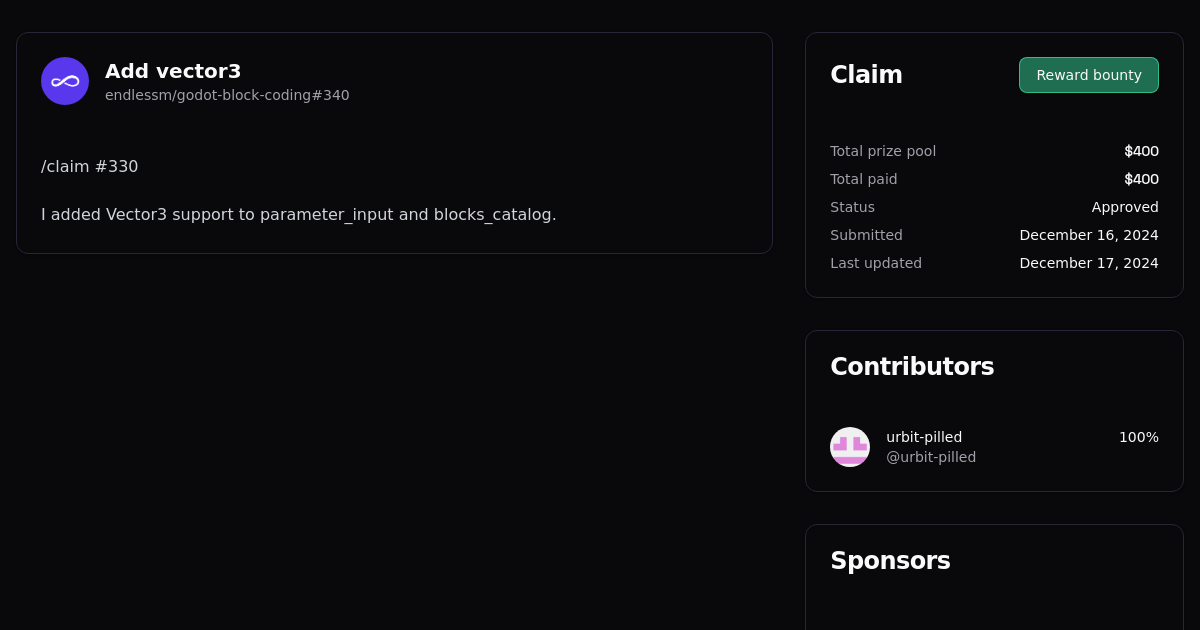 Add vector3 | Algora