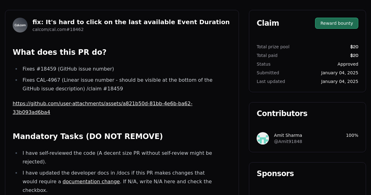 fix: It's hard to click on the last available Event Duration | Algora