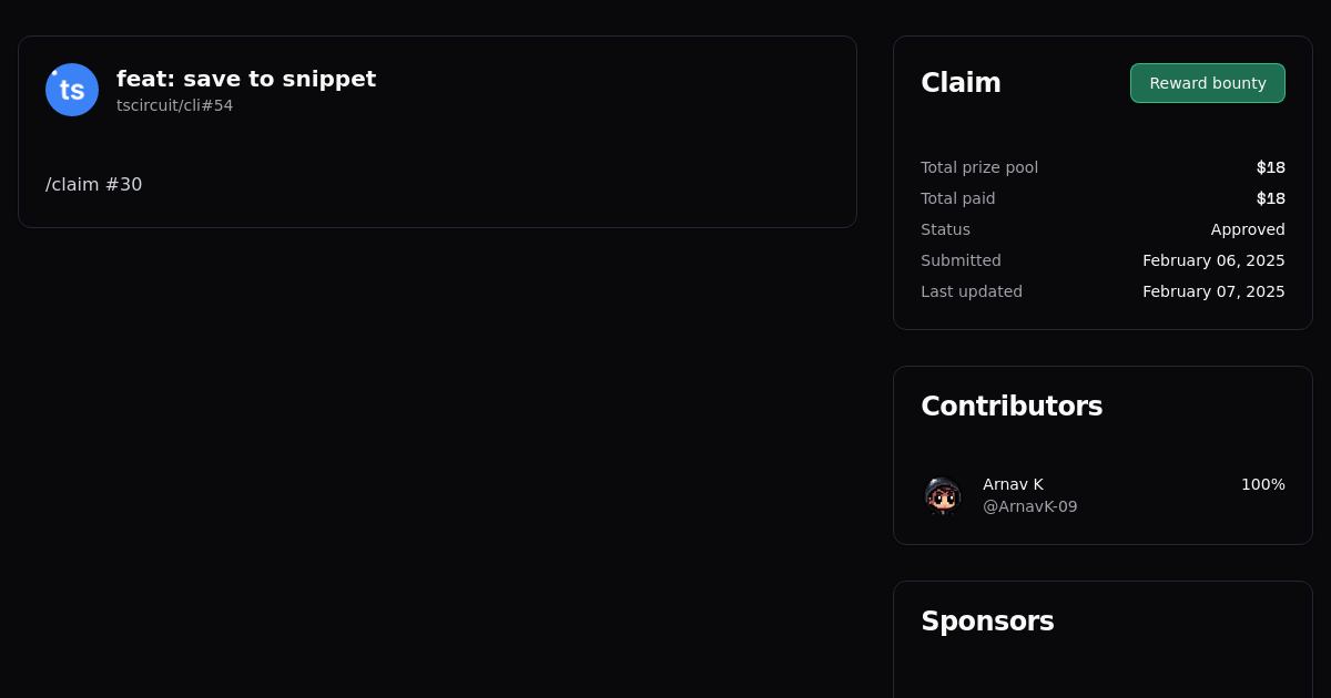 feat: save to snippet | Algora