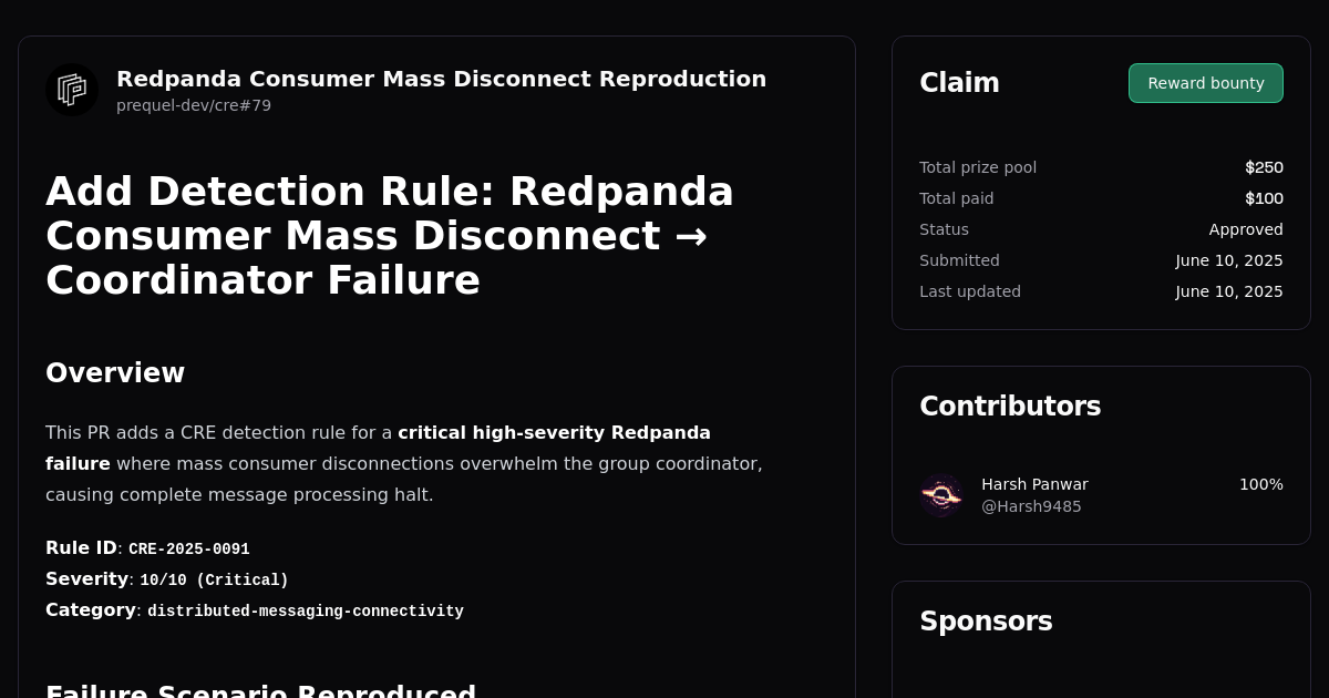 Redpanda Consumer Mass Disconnect Reproduction | Algora