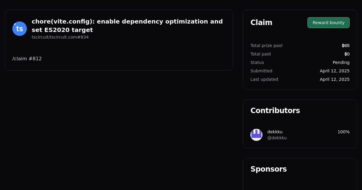chore(vite.config): enable dependency optimization and set ES2020 target | Algora