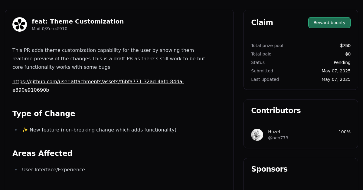 feat: Theme Customization | Algora