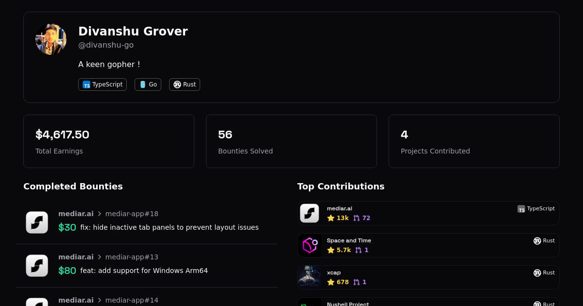 Divanshu Grover | Algora