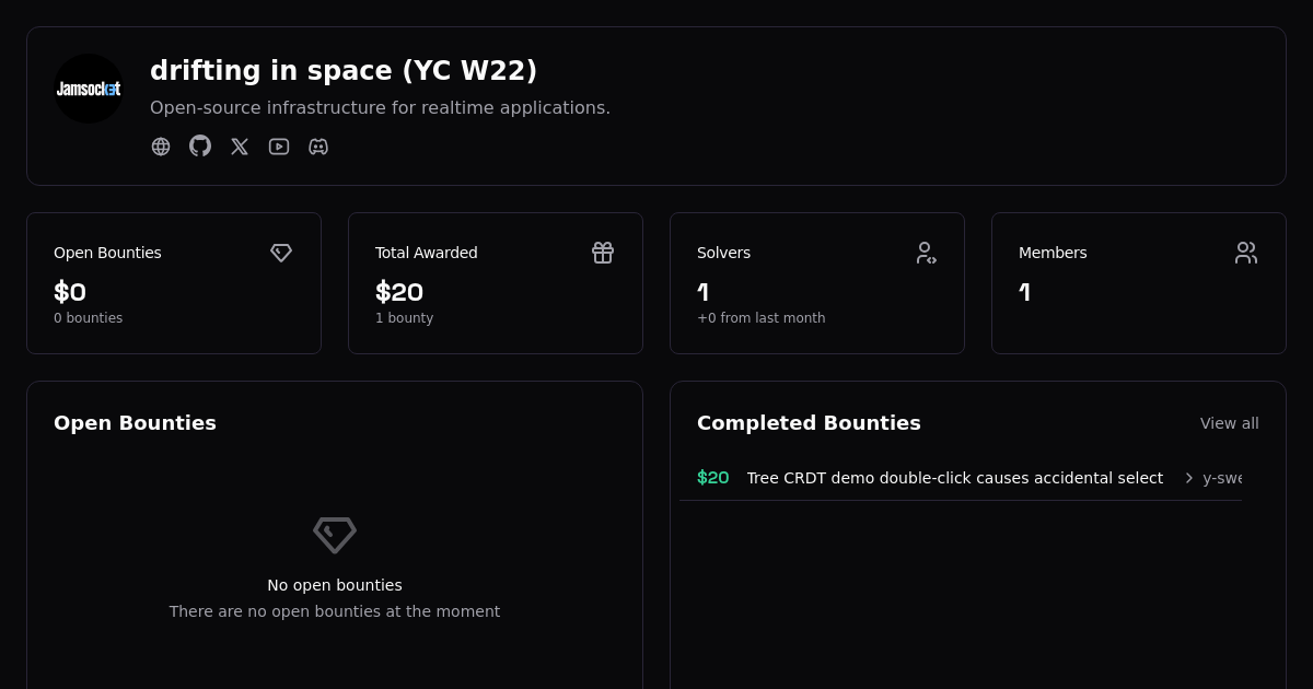 drifting in space (YC W22) | Algora