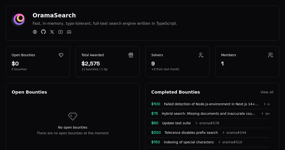 OramaSearch | Algora