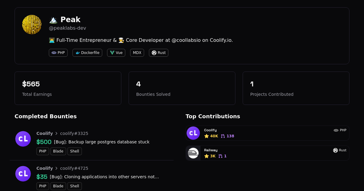 🏔️ Peak | Algora