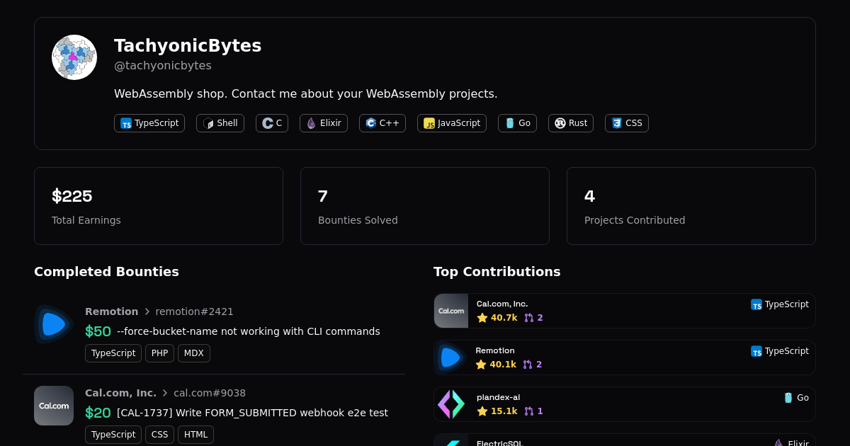 TachyonicBytes | Algora