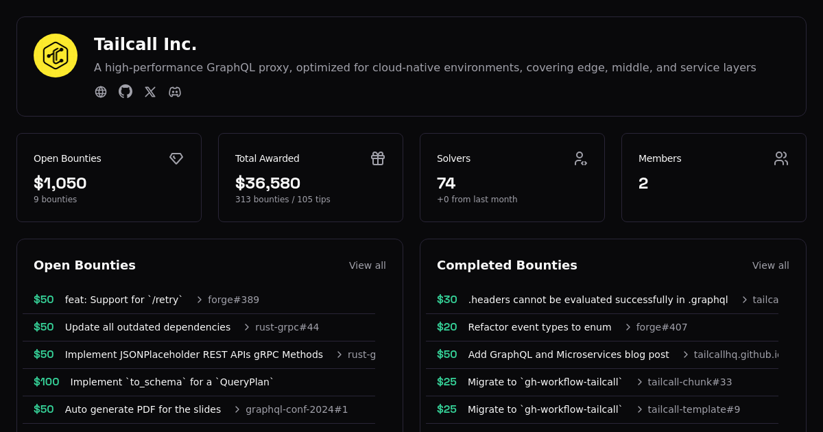 Tailcall Inc. | Algora