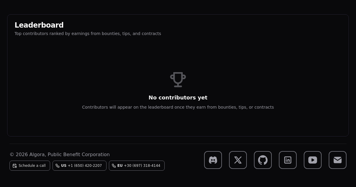 Leaderboard | Algora