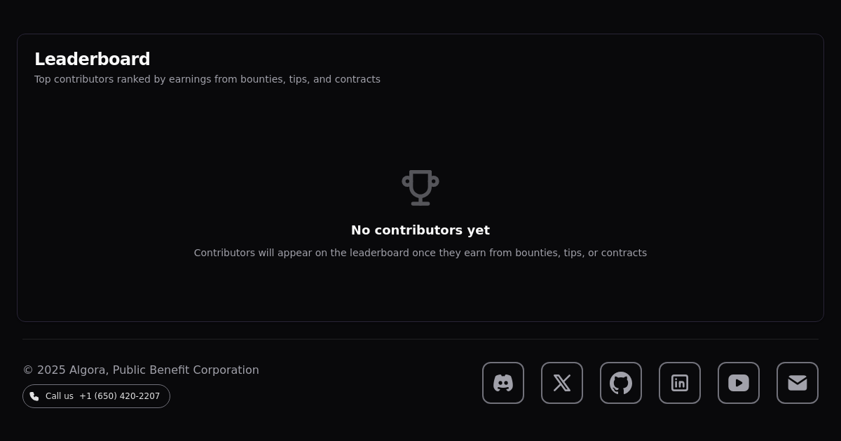 Leaderboard | Algora
