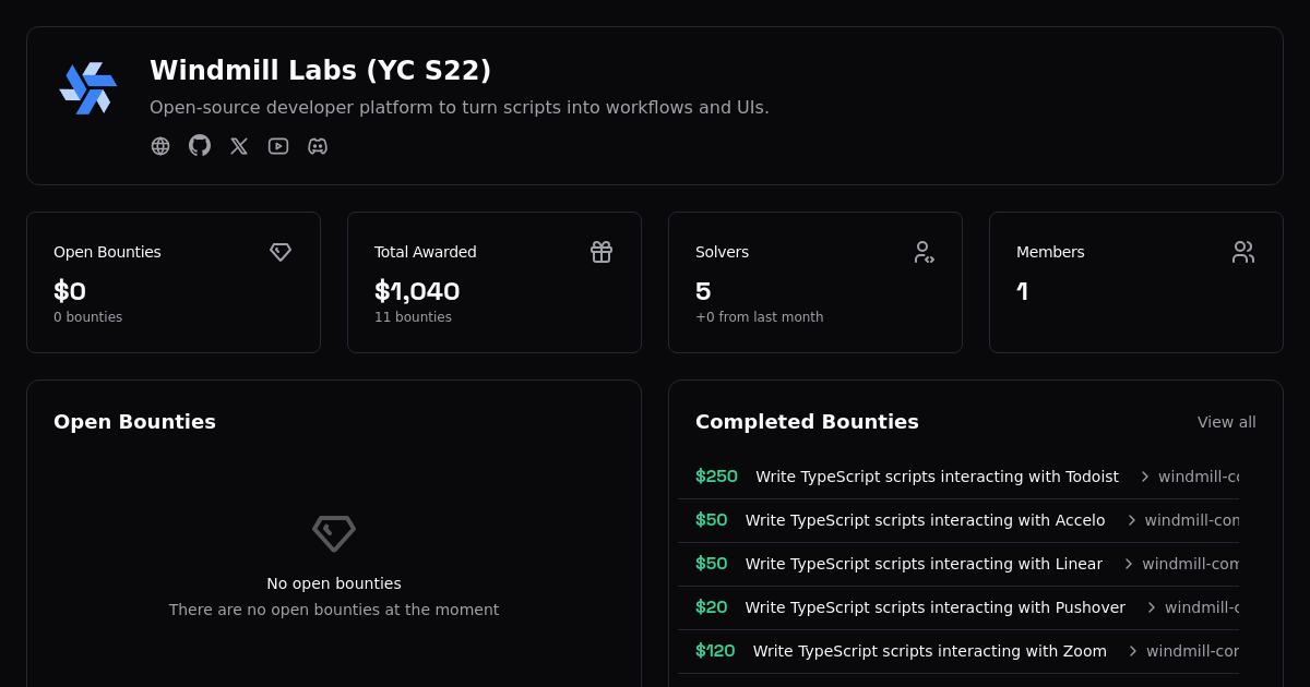 Windmill Labs (YC S22) | Algora